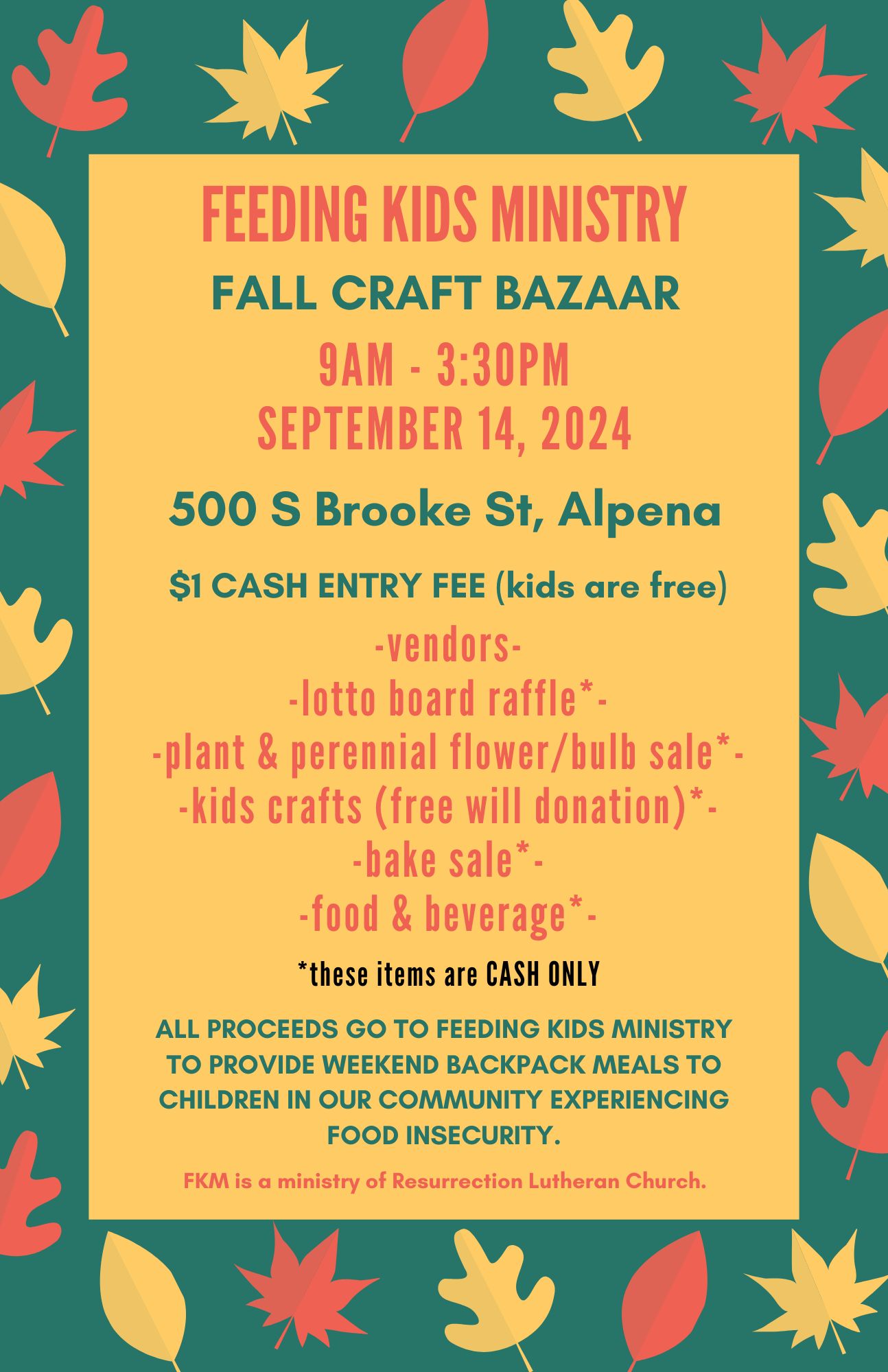 Feeding Kids Ministry Fall Bazaar - Visit Alpena