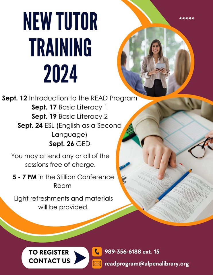 New Tutor Training 2024 - Visit Alpena