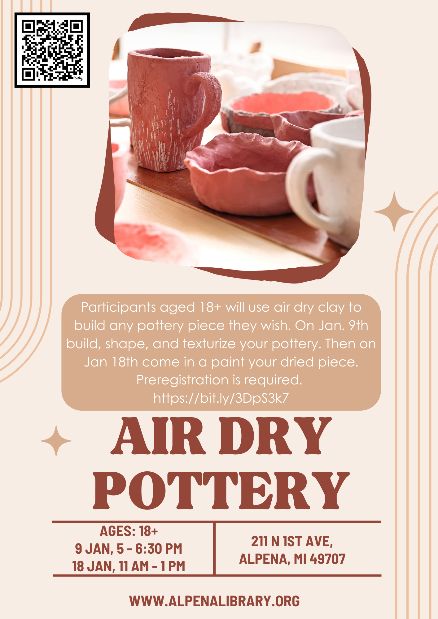 Air Dry Pottery Day 2 - Visit Alpena