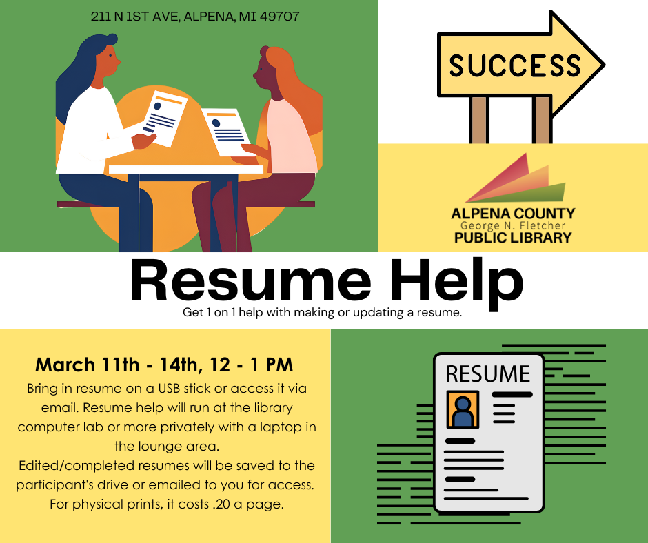 Resume Help | Visit Alpena