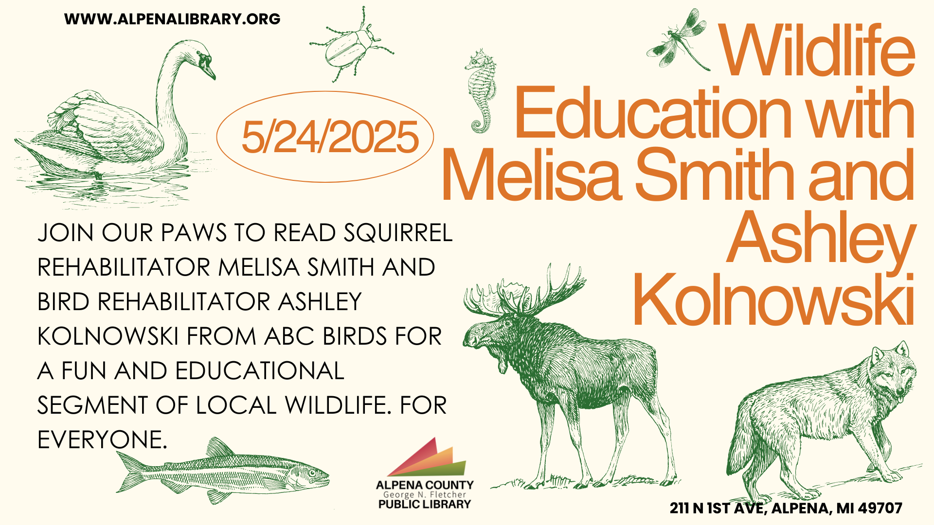 Wildlife Education with Melisa Smith and Ashley Kolnowski | Visit Alpena