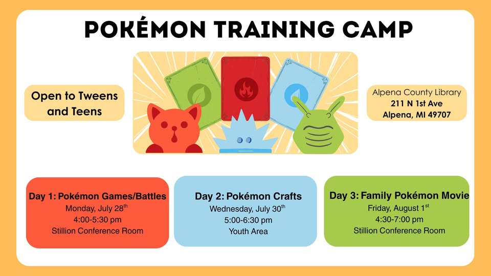 Pokemon Training Camp | Visit Alpena