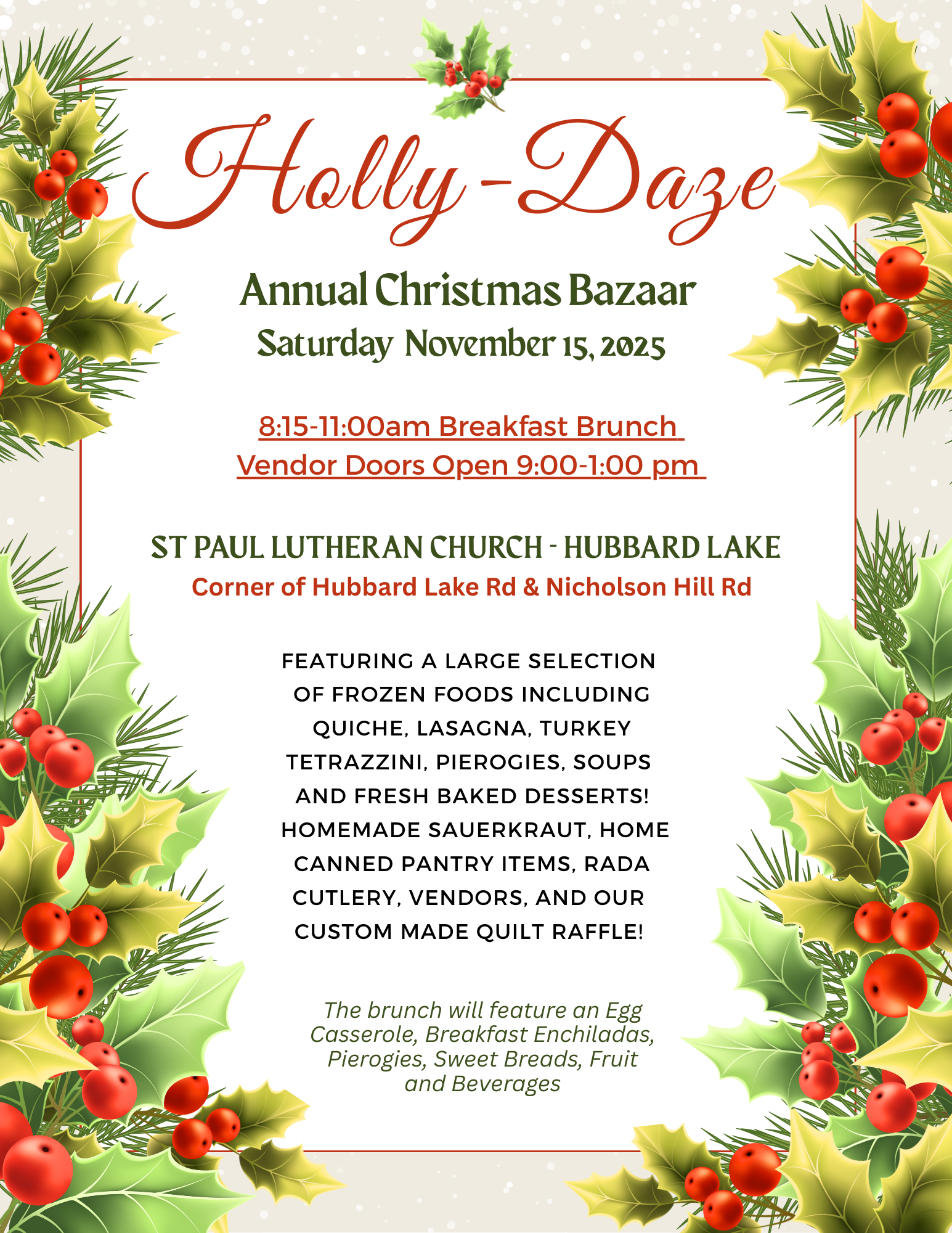 Holly Daze Christmas Bazaar - Visit Alpena